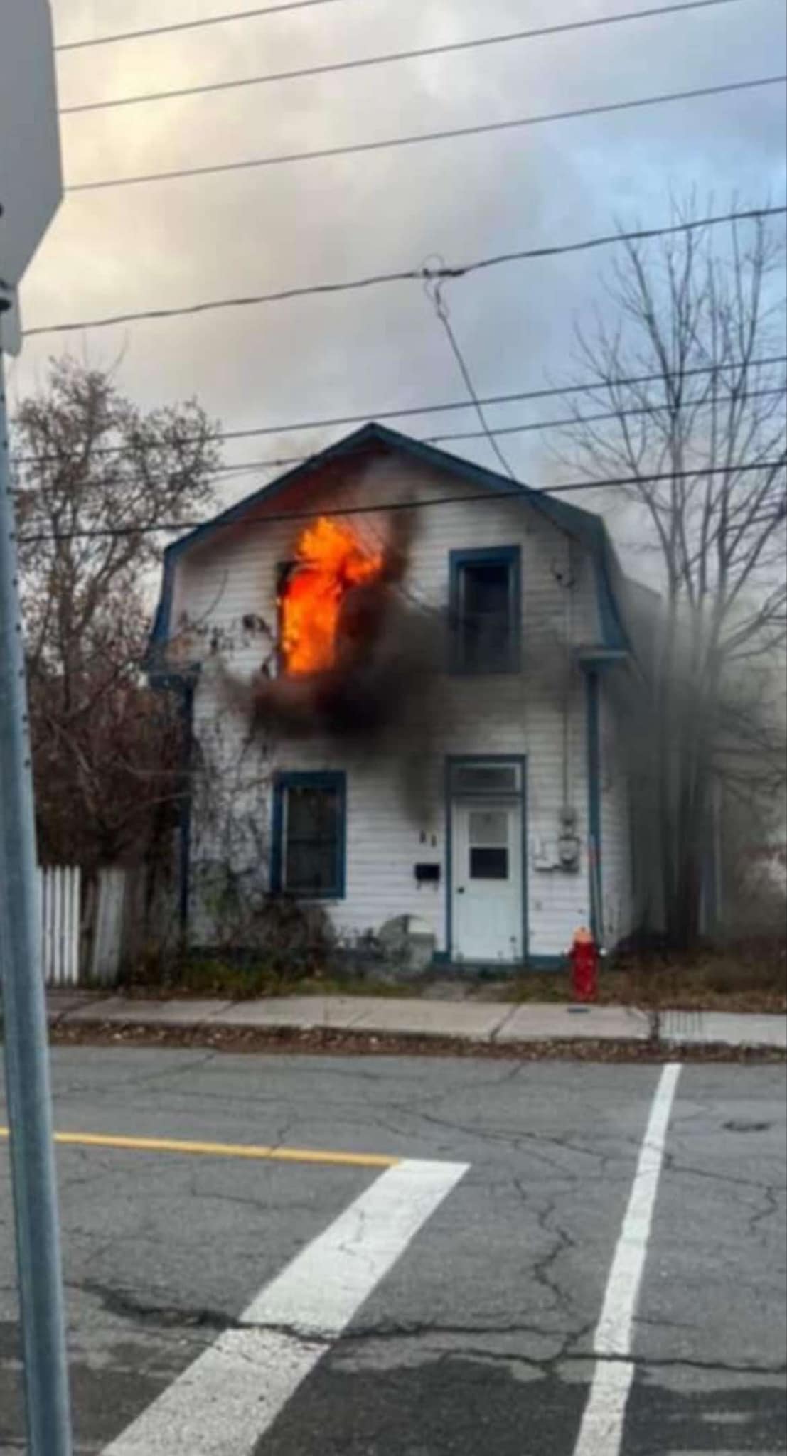 Incendie à Aylmer - Caméra de nuit