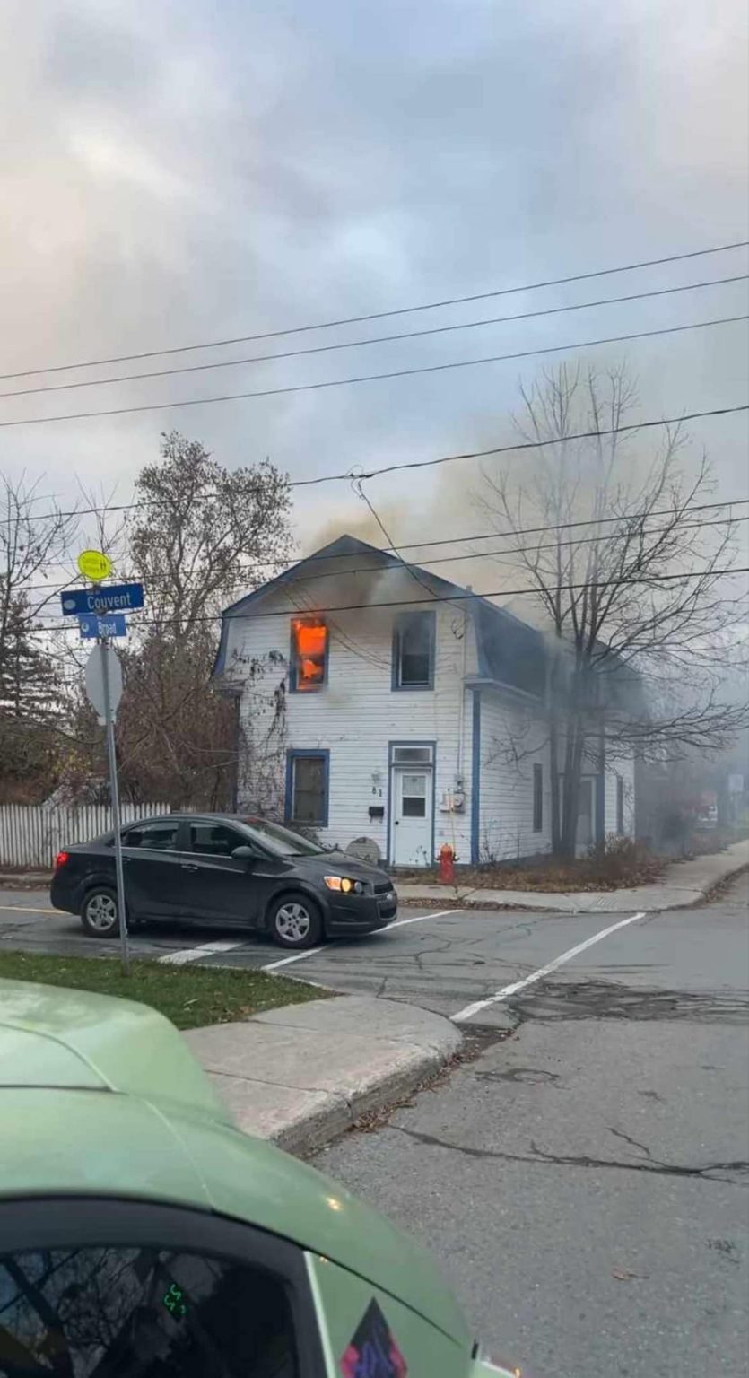 Incendie à Aylmer - Caméra de nuit